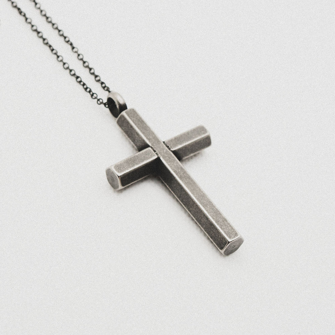 Hex Cross Pendant – Rust 1894